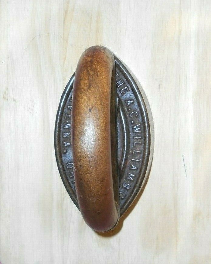 Antique Cast Iron AC Williams Sad Iron | Removable Wood Handle – Batsto ...